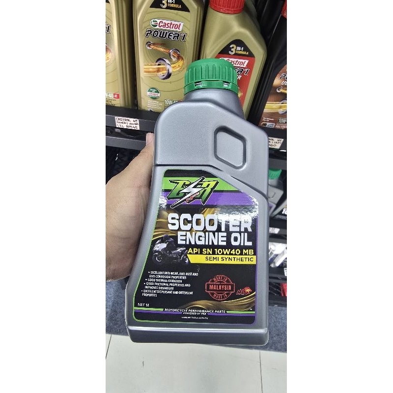 ESR MOTOR OIL ENGINE OIL 4T SCOOTER SEMI SYNTHETIC 10W40 1L | Shopee ...