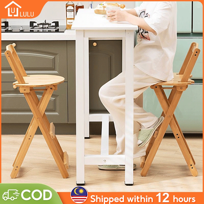 Household Portable Bamboo Bar Folding Chair Kerusi Lipat Solat Portable ...