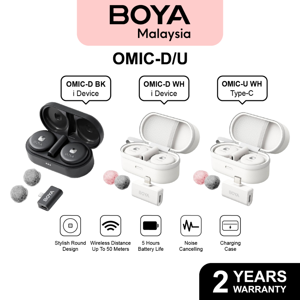 BOYA OMIC Series Dual-channel Stylish Wireless Microphone | Shopee Malaysia