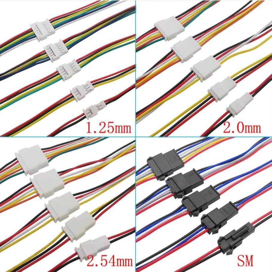 JST PH SH ZH XH 1.25mm 1.5mm 2.0mm 2.54mm 2P 3P 4P 5P 8P Male Female Plug Connector Wire Cable ...