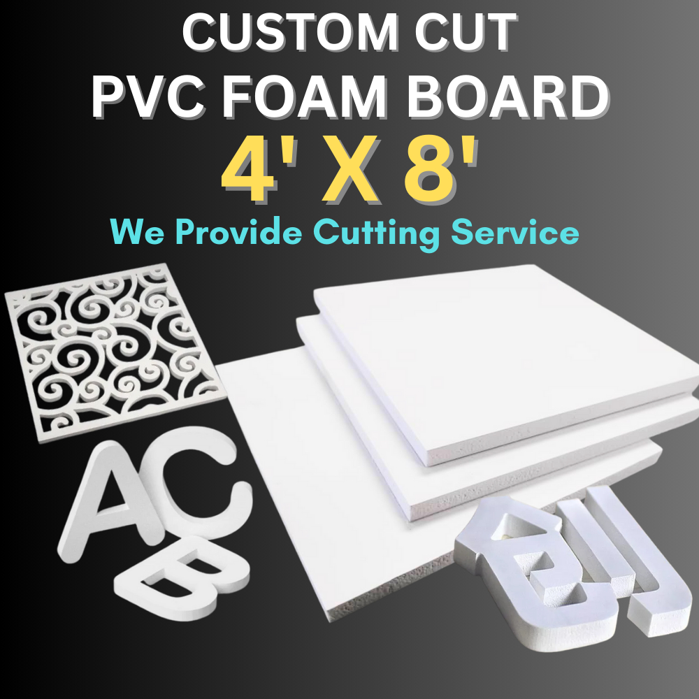 PVC Foam Board 4'x8'– Custom Cut for Maker Projects & Workshop Any Size ...