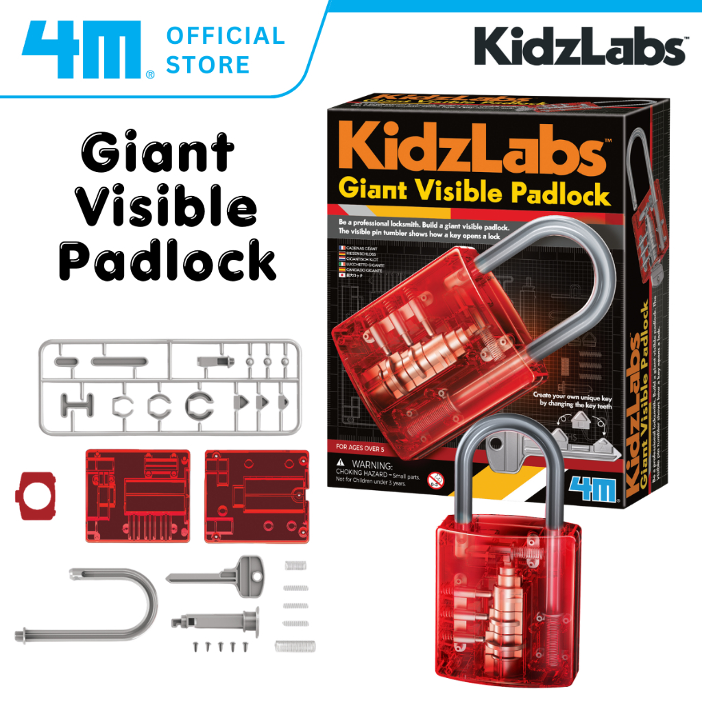 4M KidzLabs / Giant Visible Padlock - STEAM Education Toys | Shopee ...