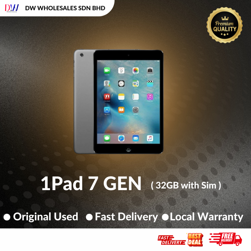 ORIGINAL USED 1Pad 7TH GENERATION (2019)Sim+ WiFi 9.7” Retina Display ...