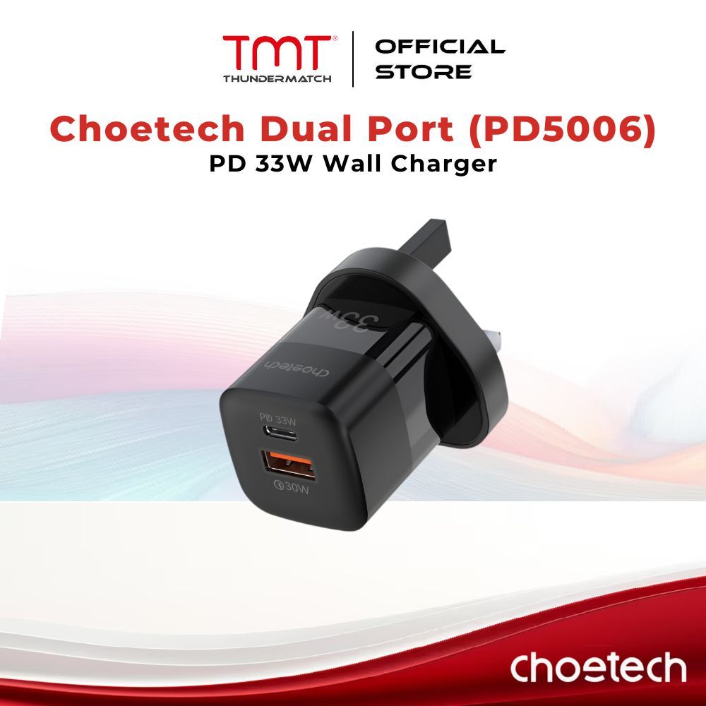 Choetech Dual Port PD 33W Wall Charger (PD5006) | Shopee Malaysia