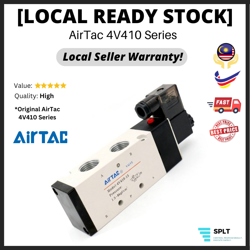 [ORIGINAL] AirTac Pneumatic 4V410-15 Solenoid Valve AC220V DC24V DC12V ...