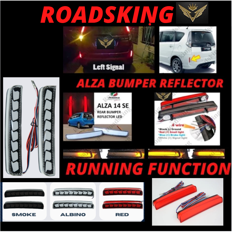 PERODUA ALZA 2014-2017 DRAGON REAR BUMPER LAMPU LAMP REFLECTOR LIGHT ...