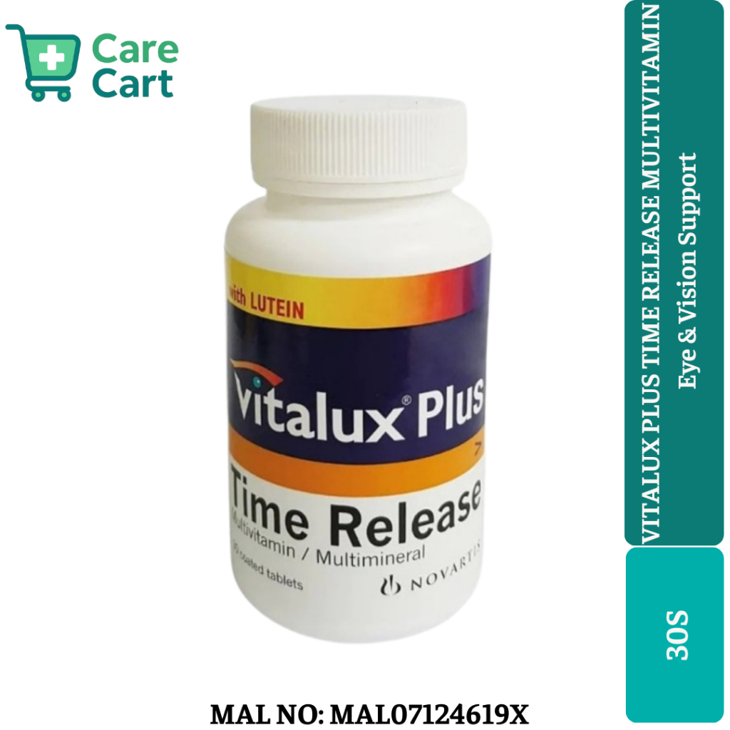 Vitalux Plus Time Release Multivitamin 30 Tablets (Eye & Vision Support ...