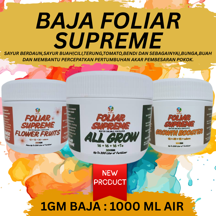 Baja Foliar Supreme/Baja Subur/Baja Bunga/Baja Daun/Baja Akar/Baja Buah ...