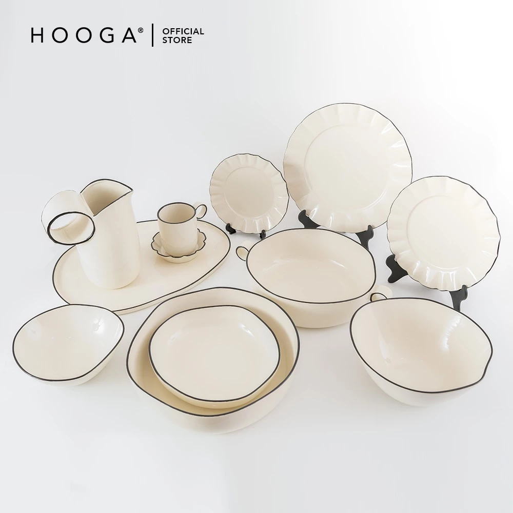 Hooga Layla White Tableware Kitchenware Plate/Bowl/Mug/Platter/Jug ...