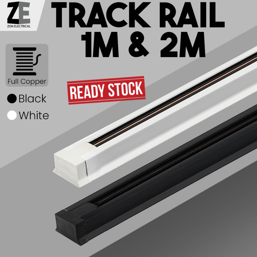 1 Meter / 2 Meter Track Rail Lampu LED Track Tracklight Track Rail ...