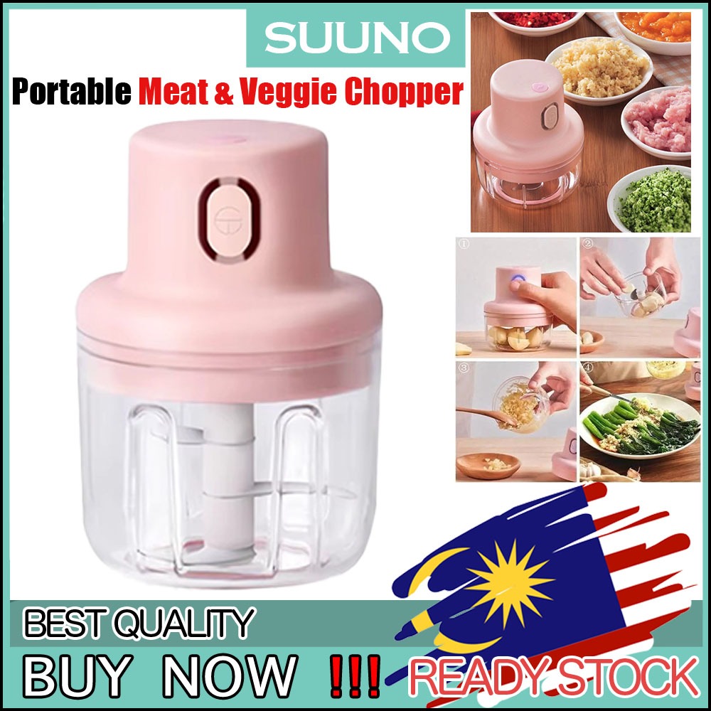 250ml Electric Mini Food Chopper USB Rechargeable Wireless Large ...