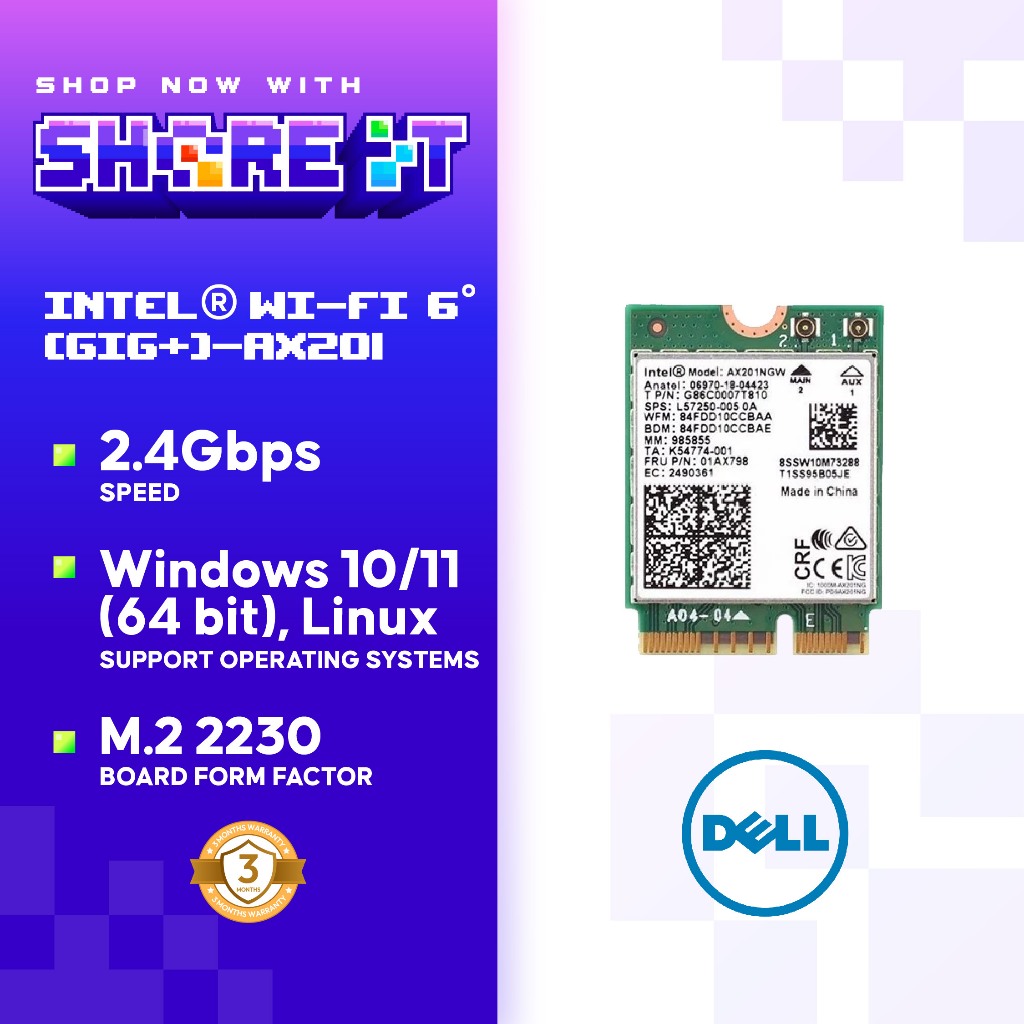 Intel 2400Mbps Wireless AX201NGW NGFF Key E CNVi Wifi Card For Intel Wi ...