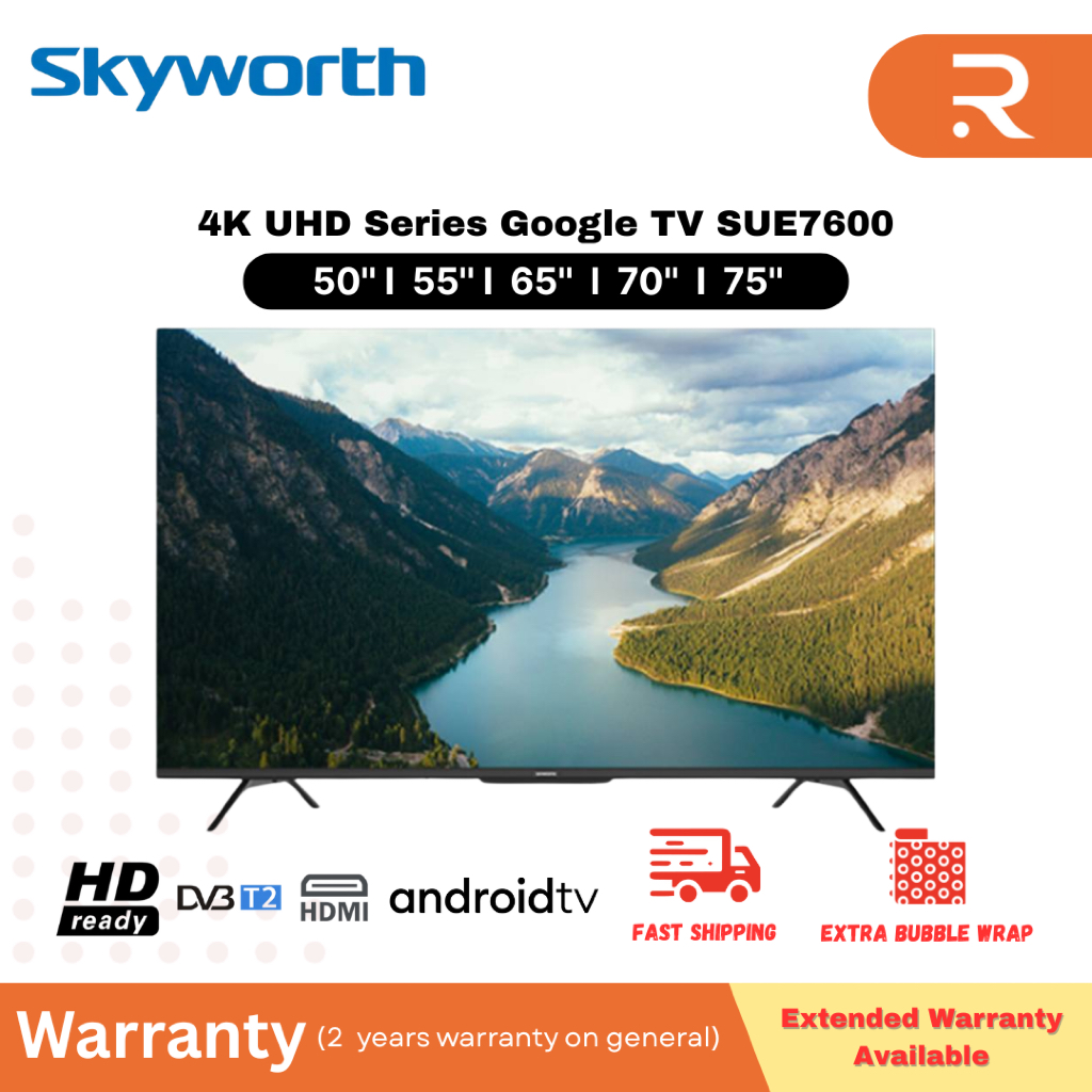 SKYWORTH 50''/55'' /65''/ 70'' / 75'' 4K UHD Eye Care Google TV ...