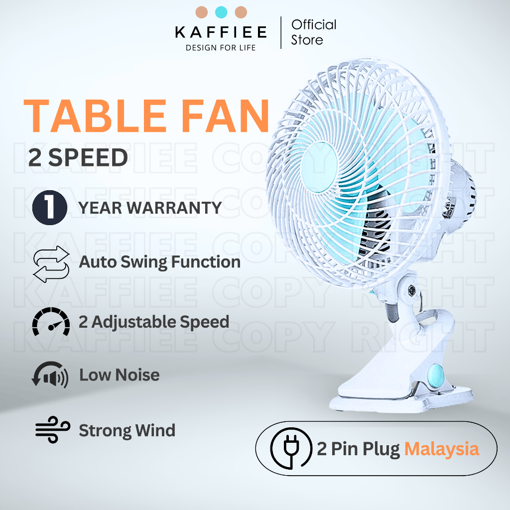 KAFFIEE Kipas Meja Kipas Angin Kuat Mini Portable Fan Folding Table Fan ...