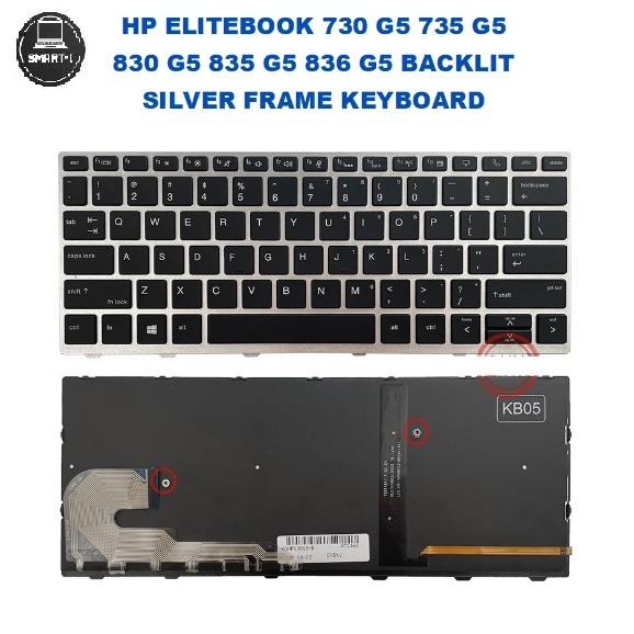 HP ELITEBOOK 730 G5 735 G5 830 G5 830 G6 835 G5 836 G5 SILVER FRAME ...