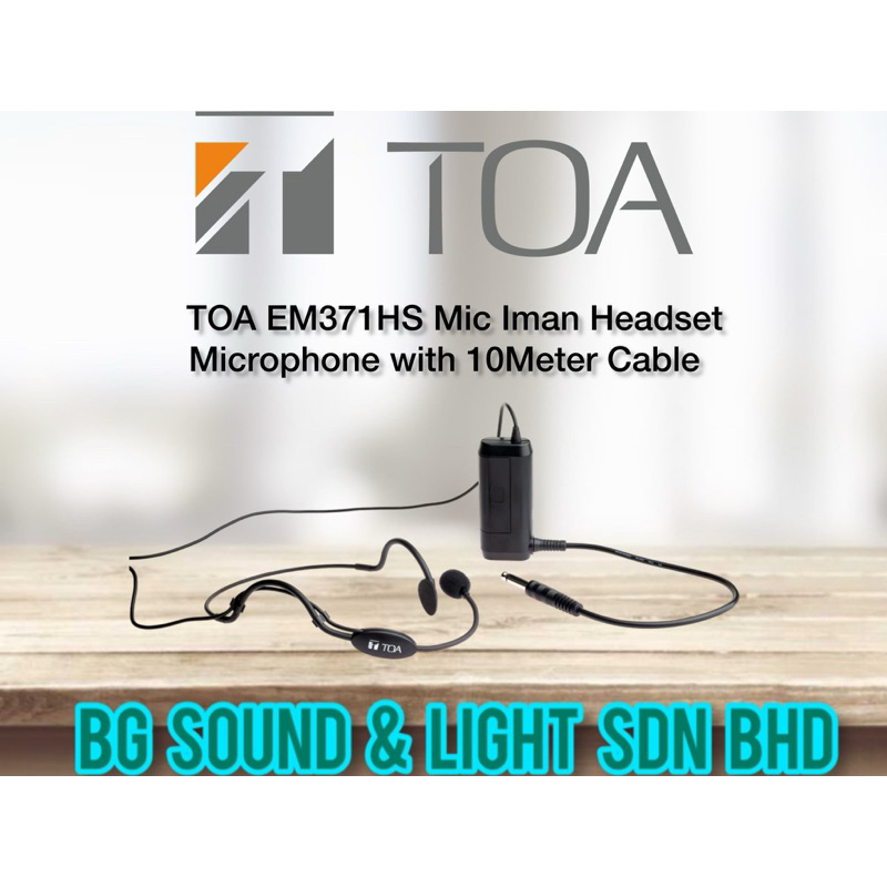 TOA EM371HS Mic Iman Headset Microphone with 10Meter Cable ( EM371 ...