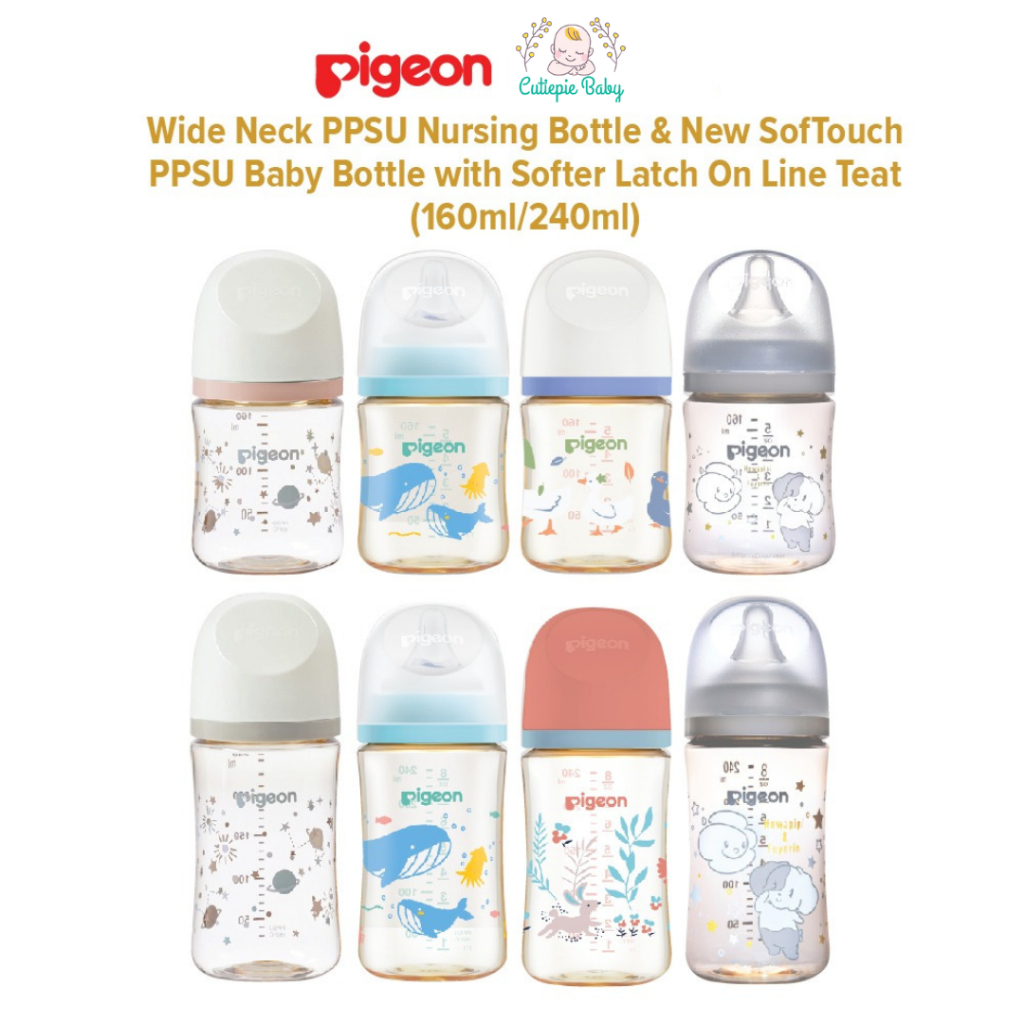 Pigeon Wide Neck PPSU Nursing Bottle (160ml/240ml) | Shopee Malaysia
