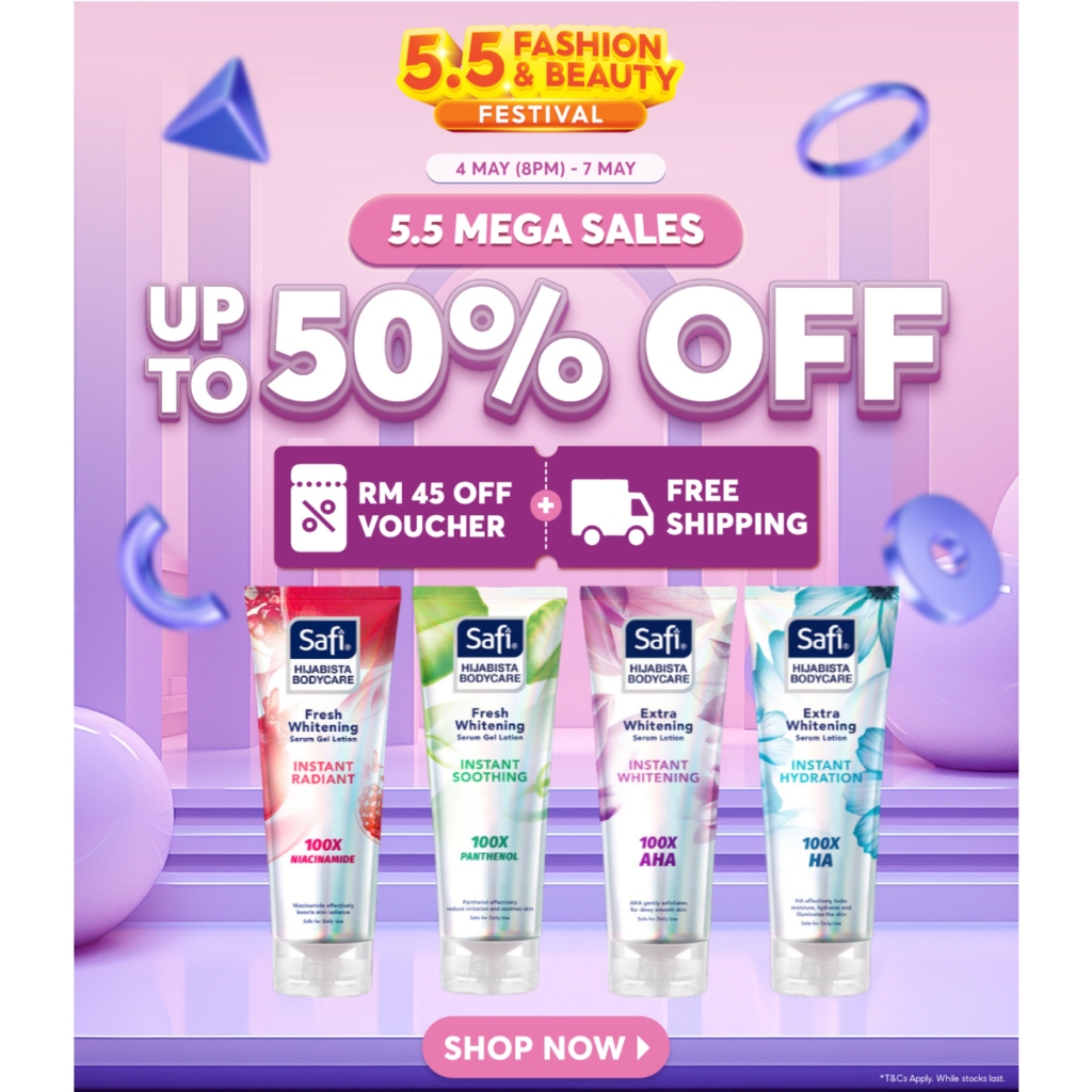 SAFI Hijabista Bodycare Serum Lotion Body Moisturiser 180ml | Soothing ...