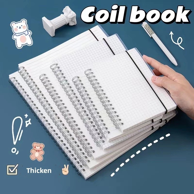 B5 A5 A6 160 Pages Blank Grid Line Matte Cover Notebook Student Buku ...
