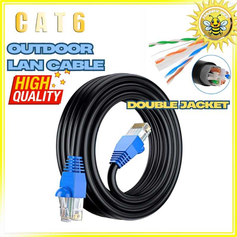 CAT6 Outdoor Lan Cable Solid 23AWG Network Cable Gigabit Ethernet Cable ...