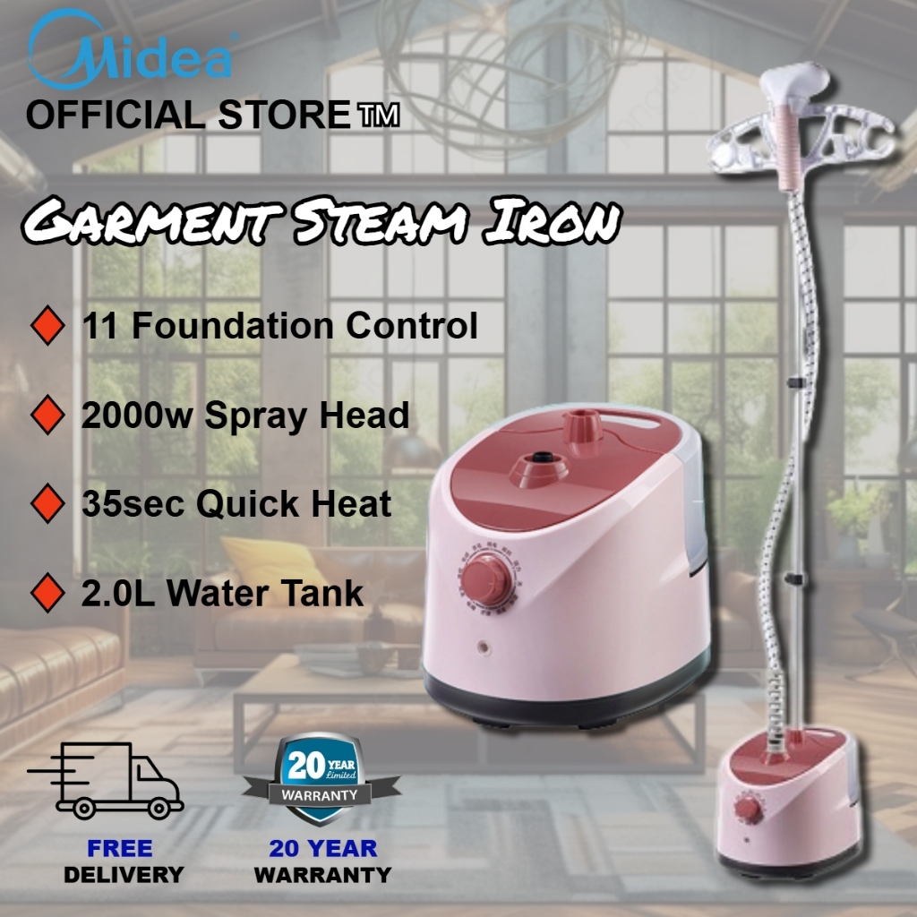 Midea 2000W Standing Garment Steamer Telescopic Stand Type Clothes ...