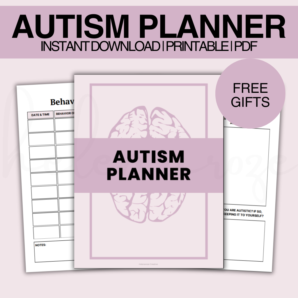 Autism Planner Pdf Printable Digital Journal Diary Book Adhd Autisme ...