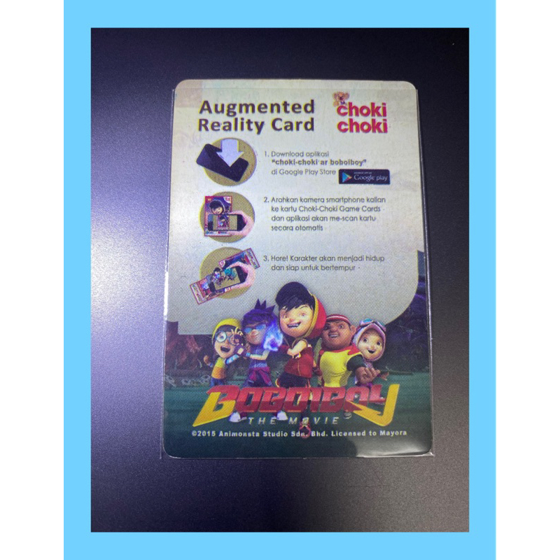 Kad Boboiboy Choki choki 2015 Augmented Reality kad original / kad Rare ...