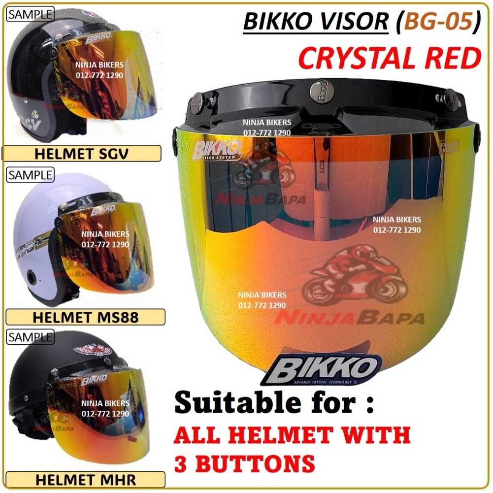 [SAME DAY DELIVERY] 3 BUTTONS BIKKO VISOR / BOGO VISOR / BOB VISOR 3 ...