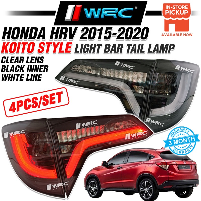 Honda HRV 2015 - 2020 Koito Style Light Bar Tail Lamp ( Clear + Black ...