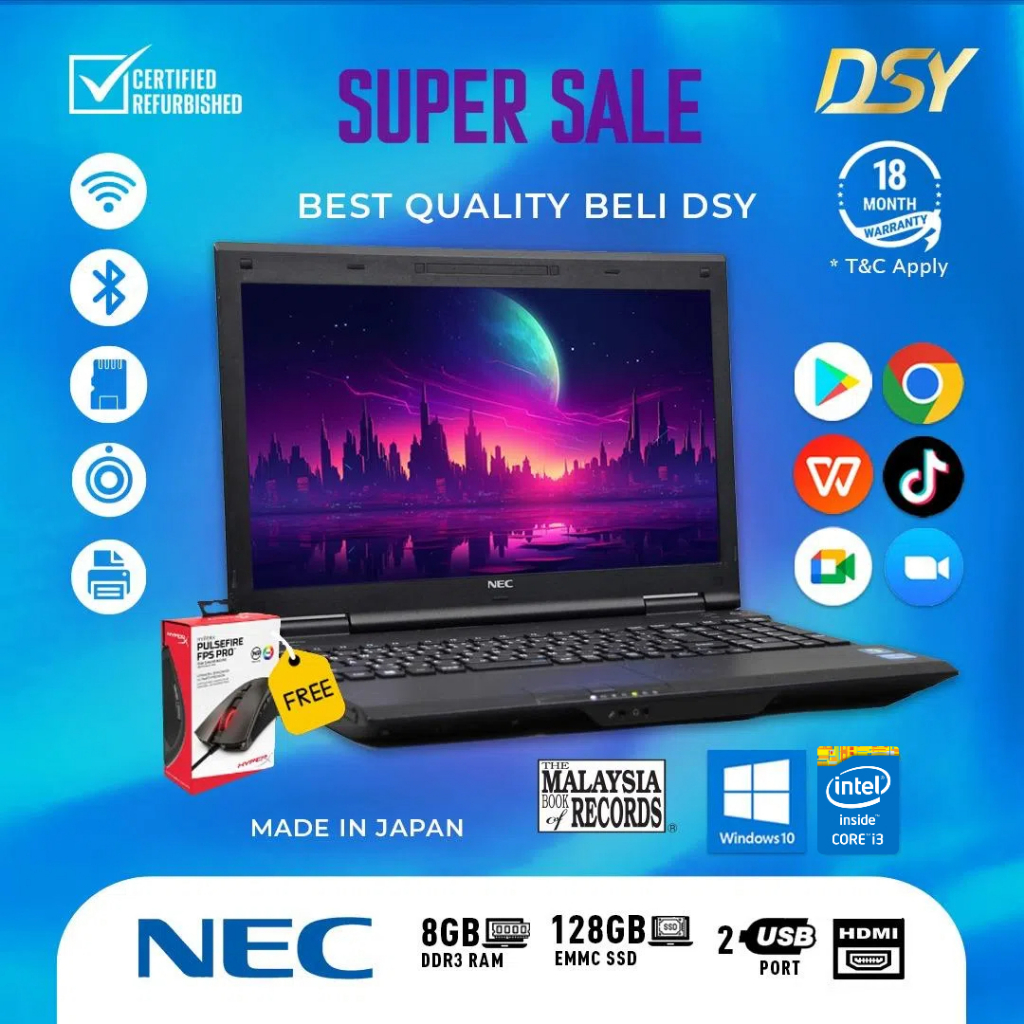 NEC MODEL | Warranty 6 Month | 8GB RAM DDR3 | 128GB SSD | Business ...
