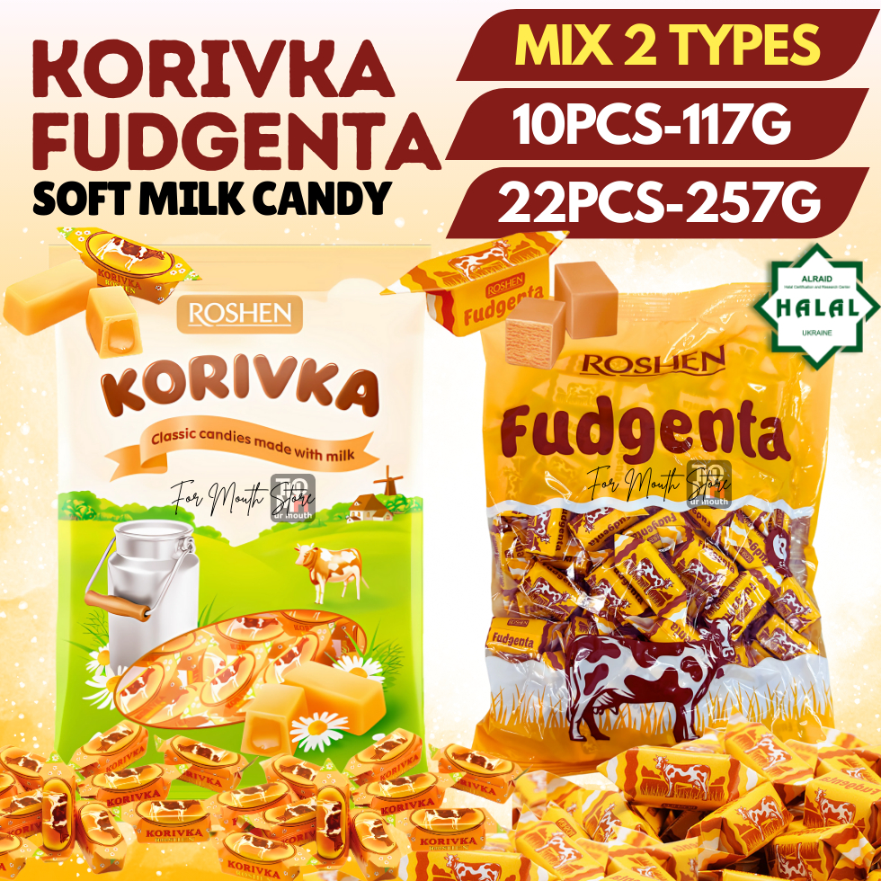 ROSHEN Fudgenta Korivka Creamy Soft Candy Caramel Gula Gula Viral ...