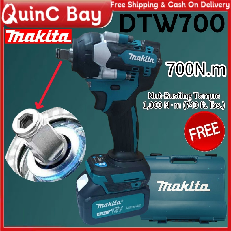 MAKITA DTW700 (1/2") 700Nm Electric Cordless Impact Wrench Heavy Duty Brushless Drive Ratchet ...