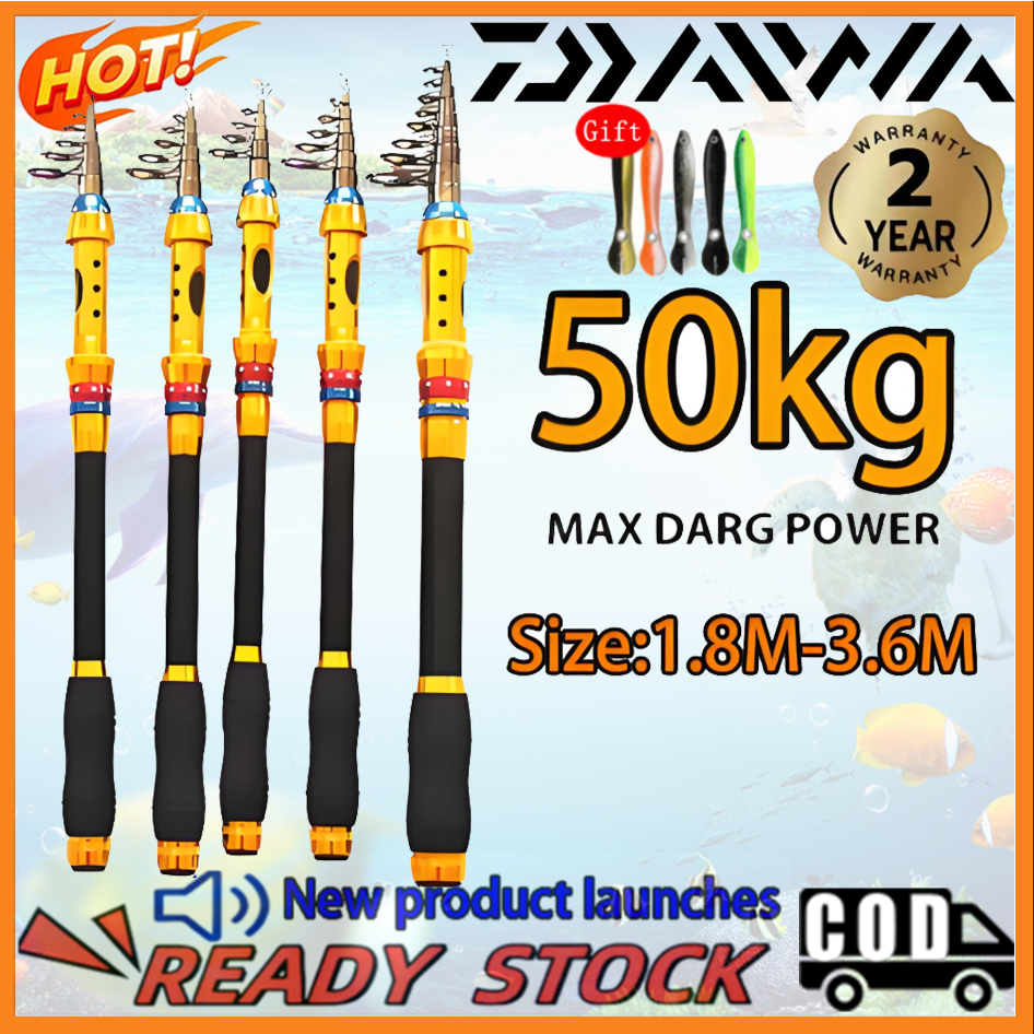 DAIWA Telescopic Rod Casting Rod Spinning Rod Joran Pancing Spinning ...