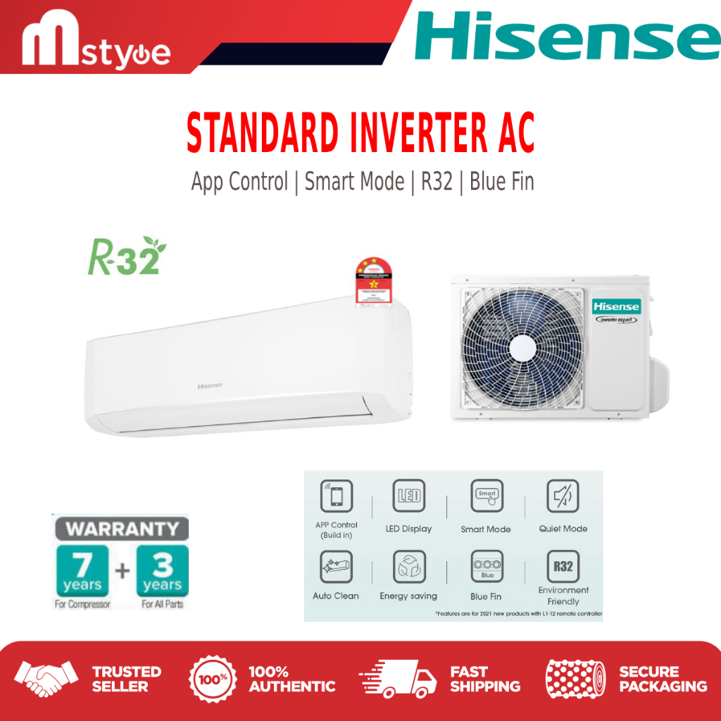 [KValley Install] Hisense (1HP /1.5HP /2HP /2.5HP) R32 Non Inverter I 4 ...