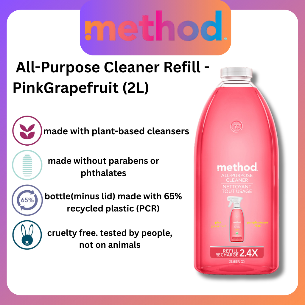 Method All-Purpose Cleaner Refill 2L - Pink Grapefruit | Shopee Malaysia
