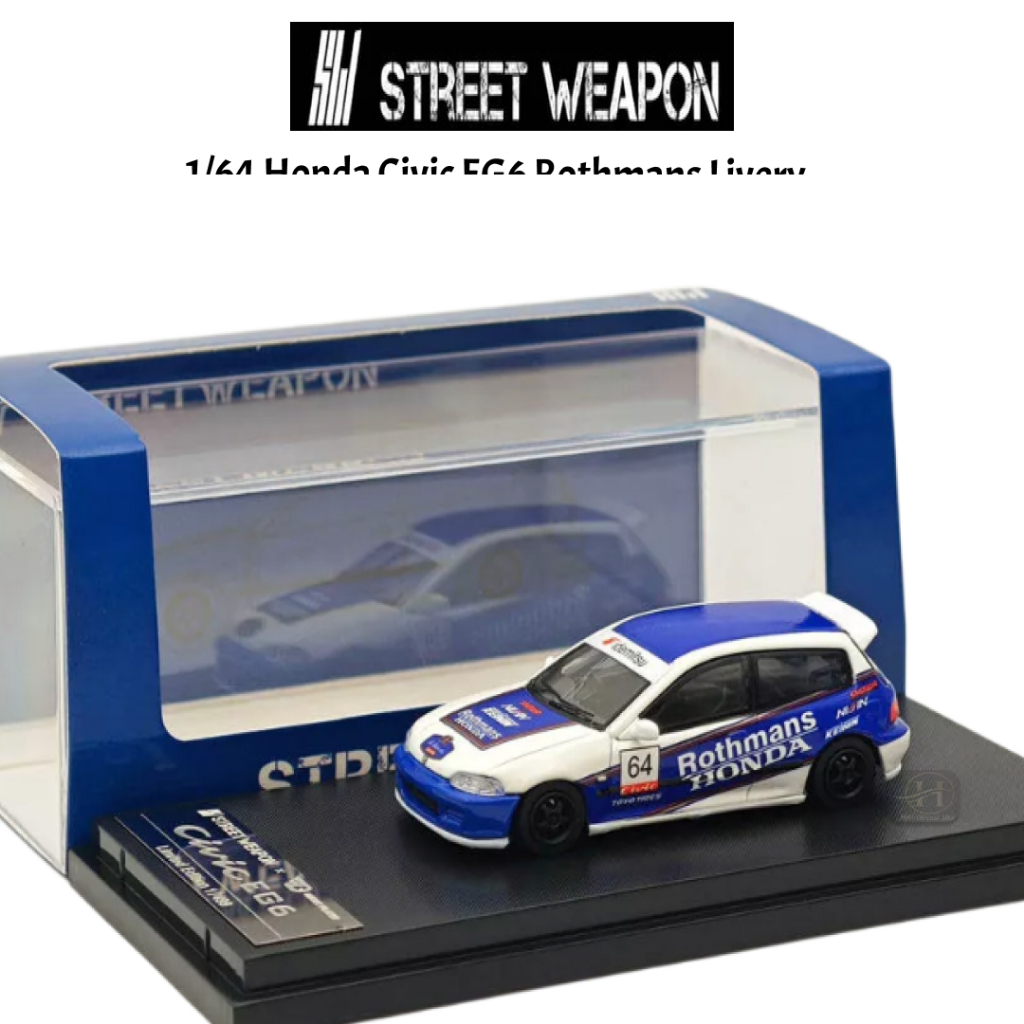STREET WEAPON 1/64 Honda Civic EG6 Rothmans Livery / Play Station ...