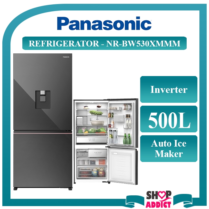 Panasonic 500L Inverter Refrigerator NR-BW530XMMM Peti Sejuk with ...