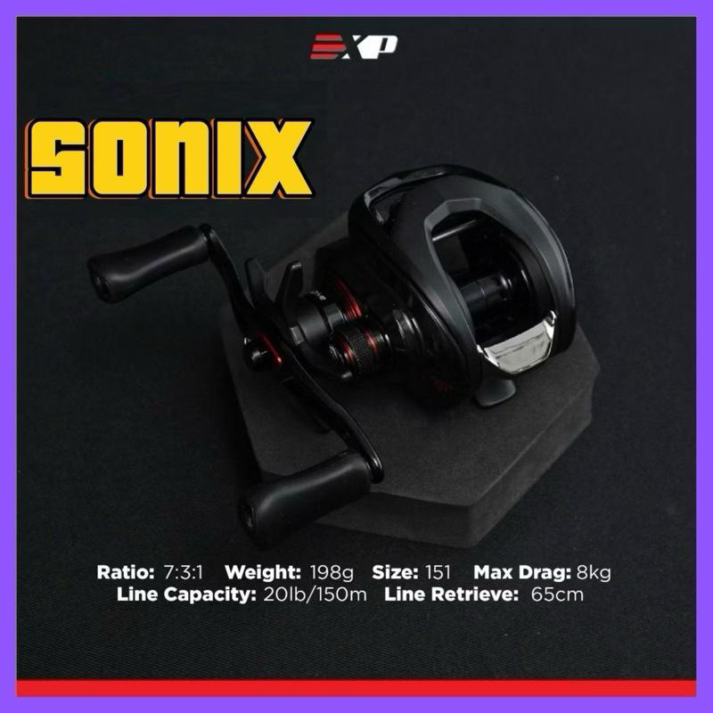 EXP SONIX LS Baitcasting Reel•7.3:1 Light Speed Ratio•8kg Max Drag•8+1 ...