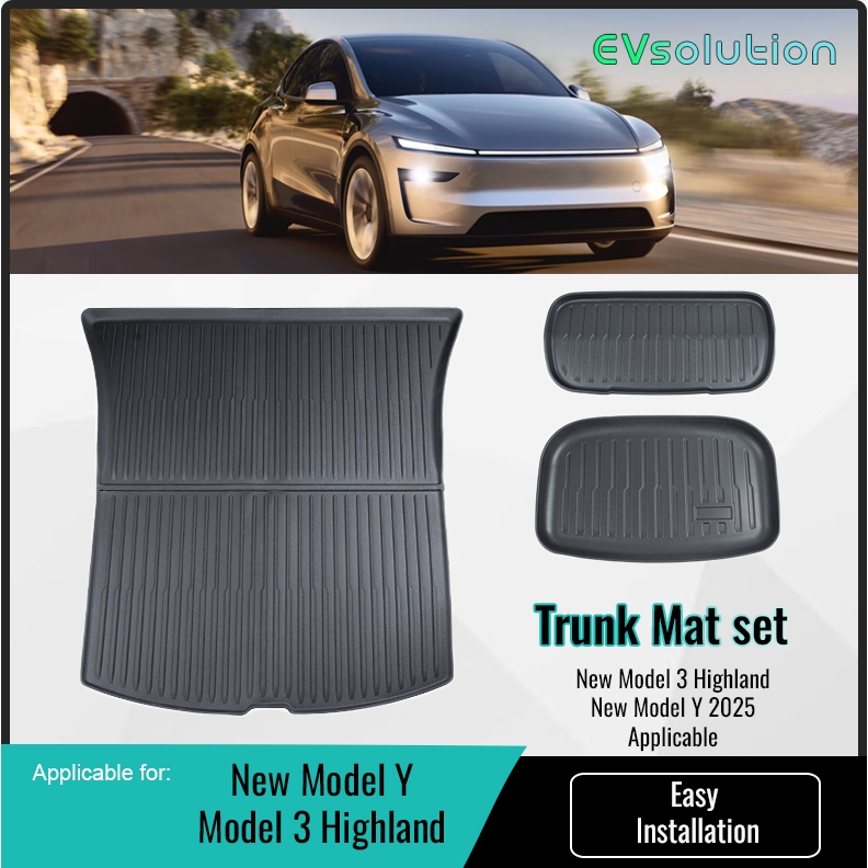 BCS Tesla New Model Y Juniper Car Rear Seat Trunk Mat Cargo Liner Boot ...