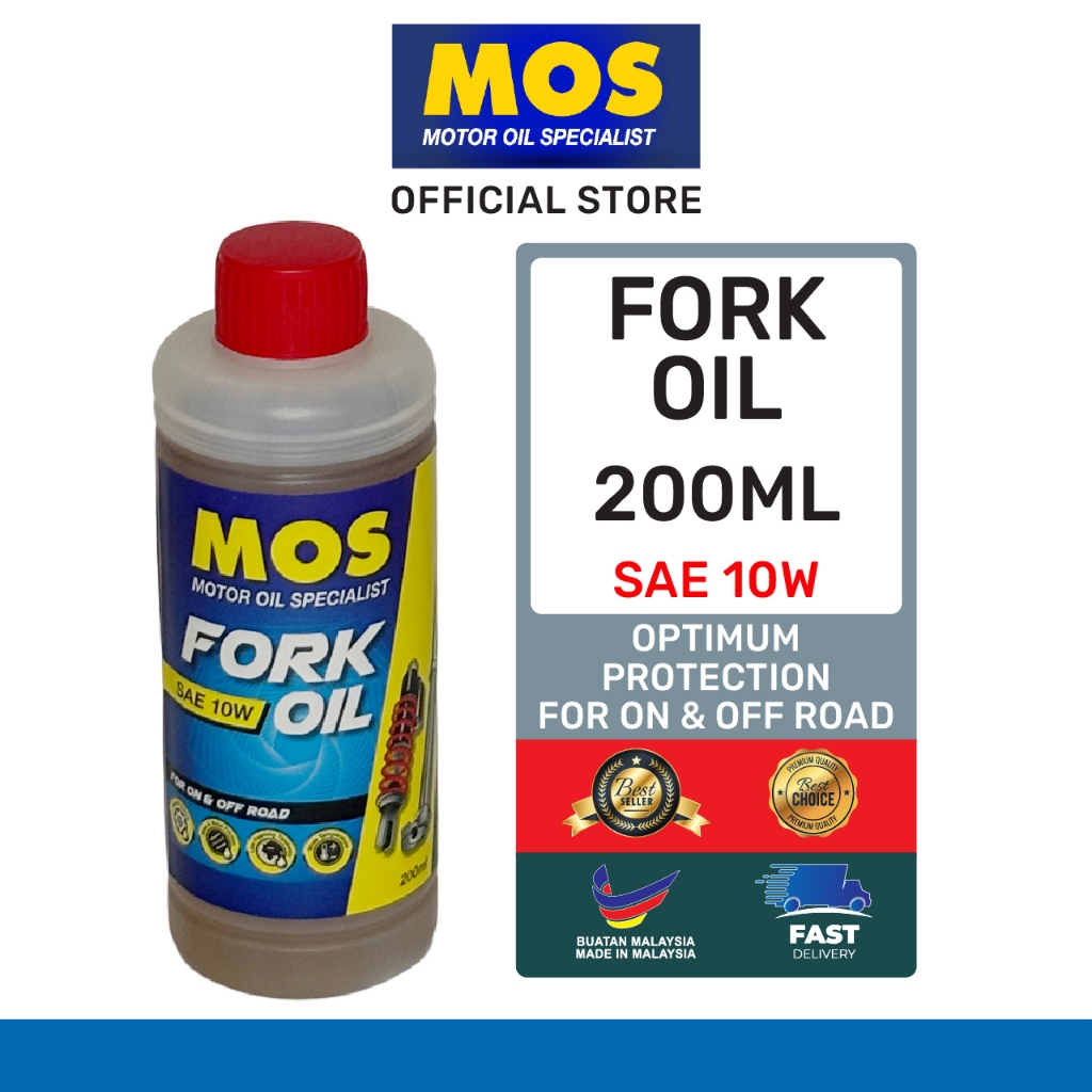 MOS FORK OIL/MINYAK FORK HEAVY DUTY MOS (200ML) Y100/Y110/LC-135/Y15 ...