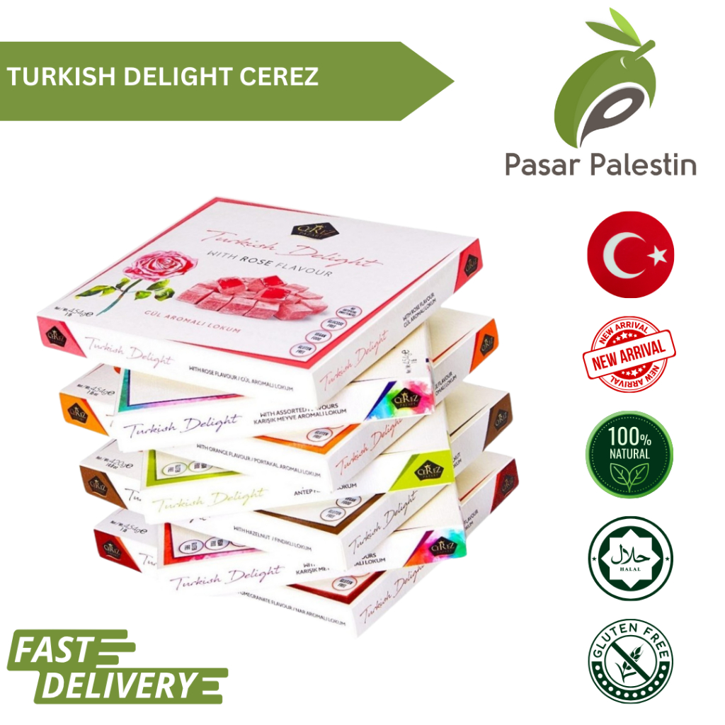 Turkish Delight Color of Taste (Pistachio, Pomegranate, Rose, Assorted ...