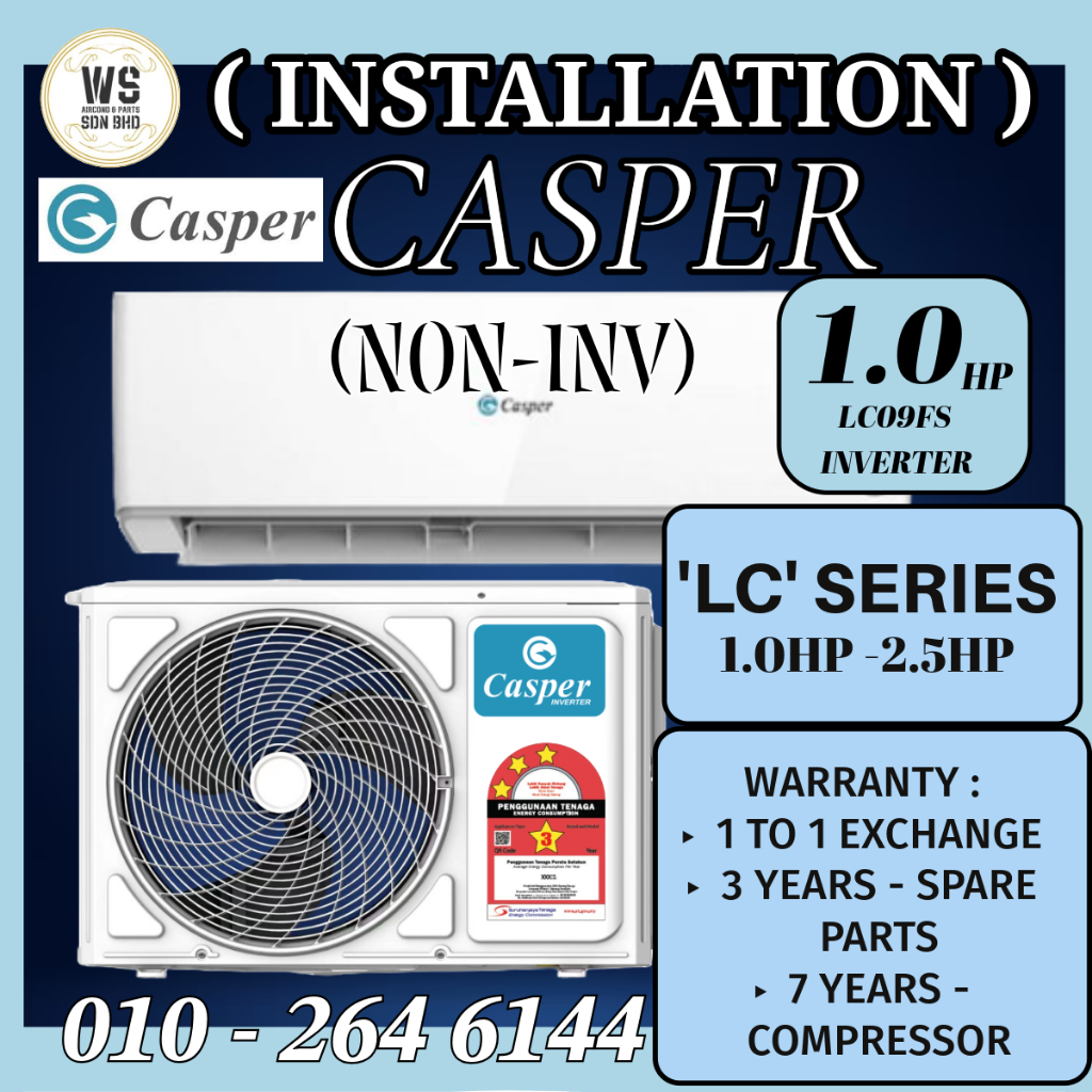 [INSTALLATION] CASPER NON -INVERTER 1.0HP - 2.5HP || CASPER NON-INVERTER 1.0HP - 2.5HP | Shopee ...