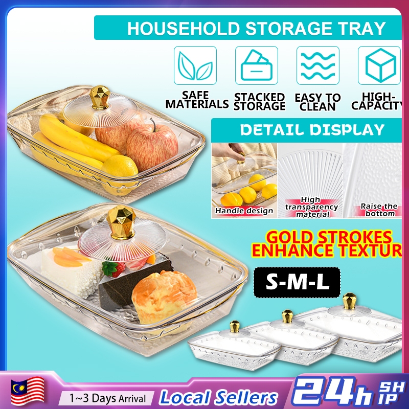 Transparent Buffet Food Tray with Cover Buffet Tray Set Food Tray with ...