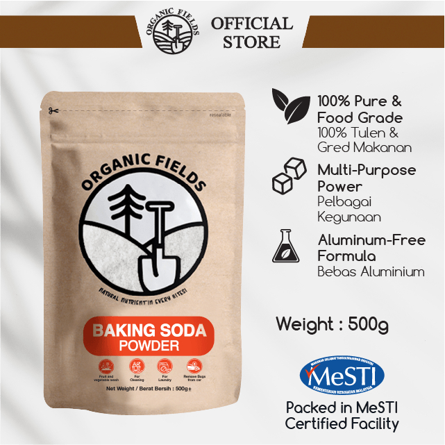 ORGANIC FIELDS Baking Soda Powder 500gm | Shopee Malaysia