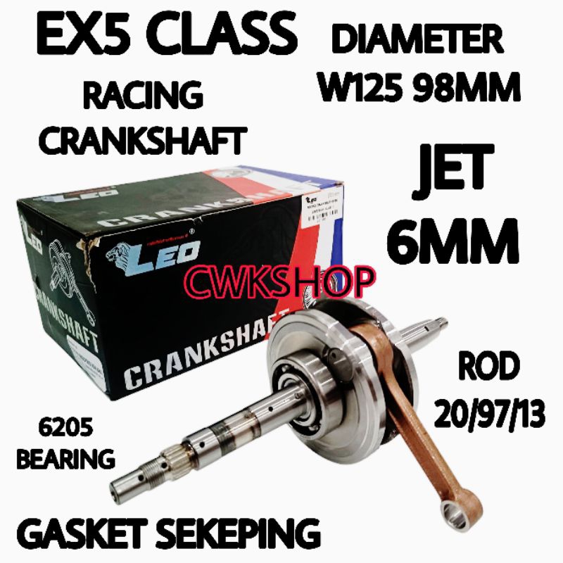 WAVE125 PNP EX5 CLASS CRANKSHAFT JET 4MM 6MM LEO 20/97/13 SUKJES PISTON ...