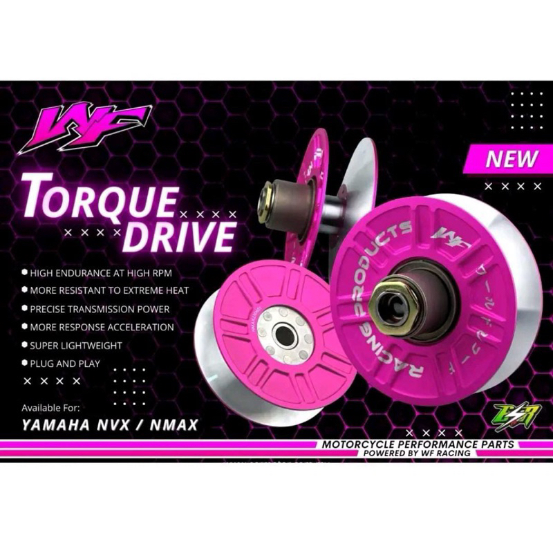WF TORQUE DRIVE RACING PULLY SET YAMAHA NMAX NVX AEROX | Shopee Malaysia
