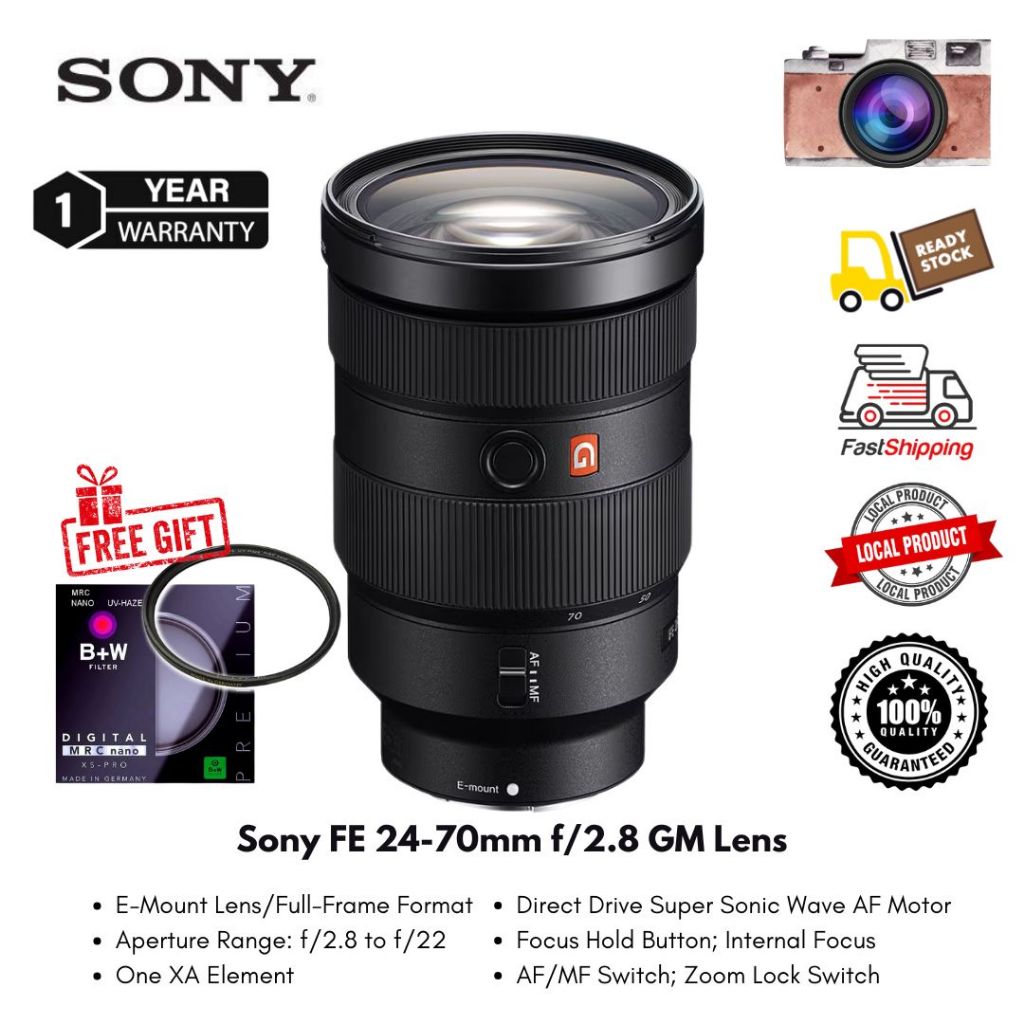 Sony FE 24-70mm f/2.8 GM Lens SEL2470GM ( 1 Year Warranty ) | Shopee ...