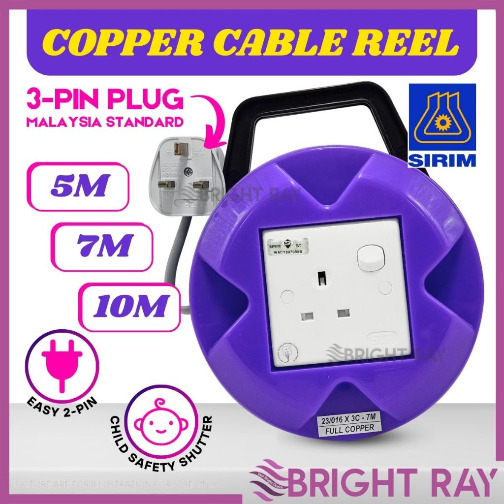 [SIRIM] Extension Plug Extension Cord Cable Wayar Extension Plug 3 Pin ...
