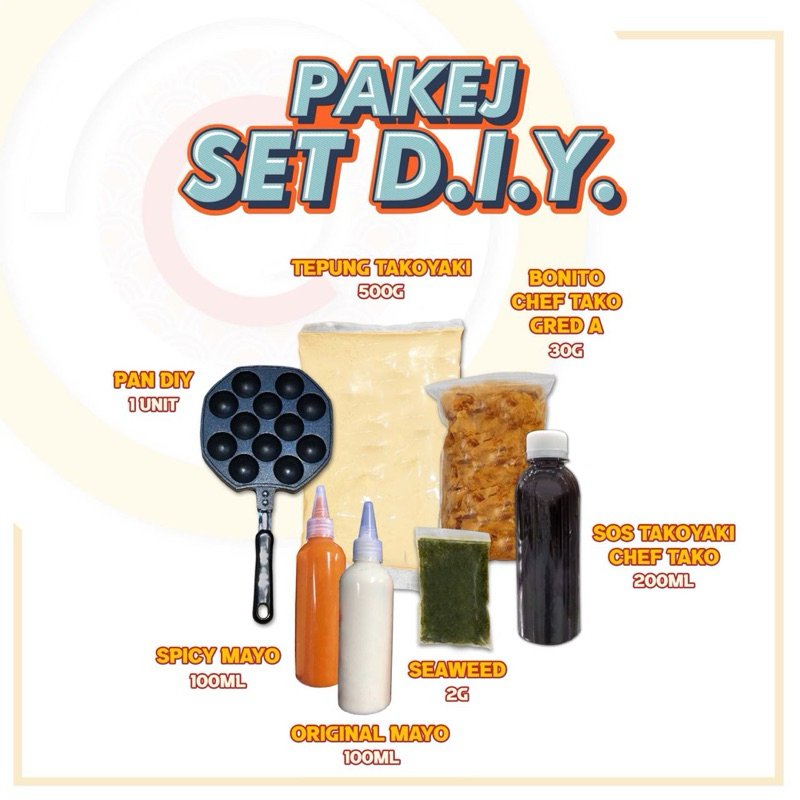 SET DIY TAKOYAKI BY CHEF TAKO / SET LENGKAP MUDAH TAKOYAKI | Shopee ...