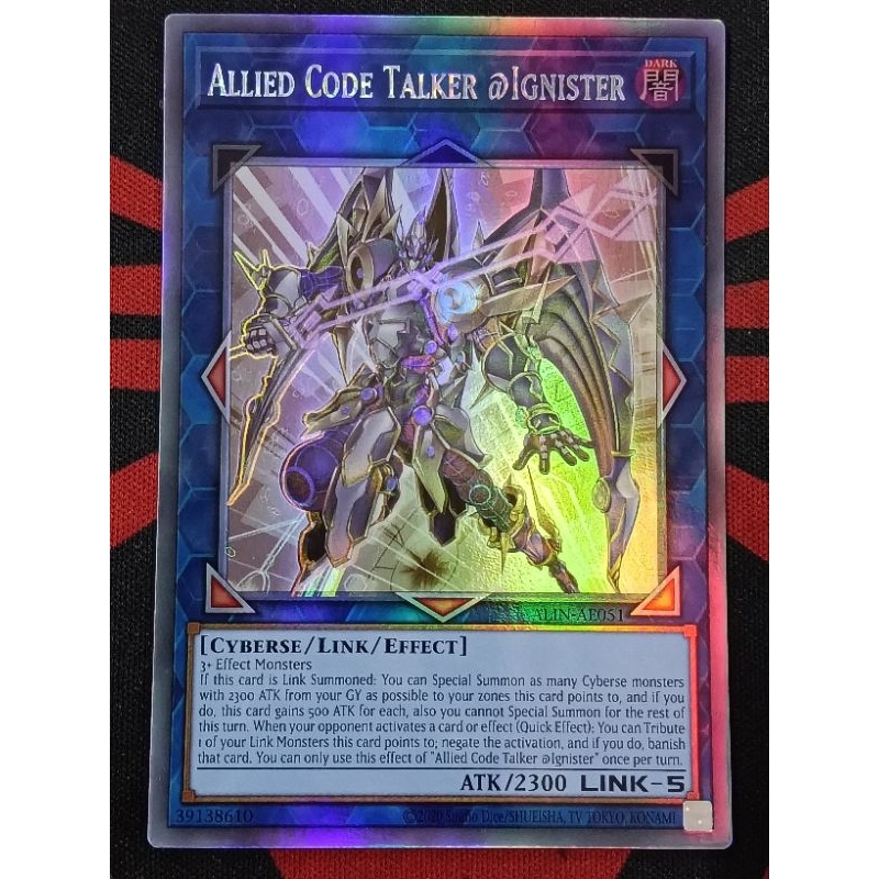 YUGIOH KONAMI ALIN-AE051 Allied Code Talker @Ignister (UR/UTR/SCR/HL) | Shopee Malaysia